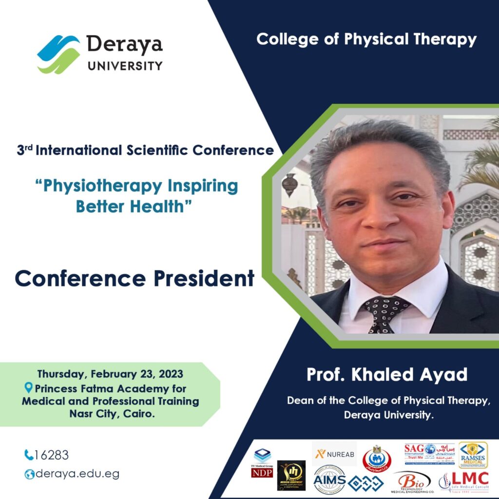 المؤتمر الدولي الثالث للعلاج الطبيعي" Physiotherapy Inspiring Better Health" - Deraya University ...